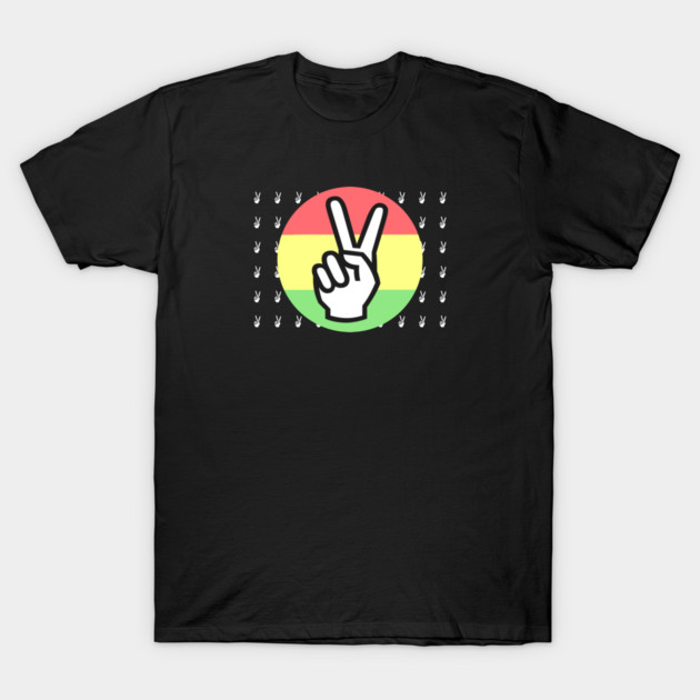 Peace Sign Language Victory Hand Gesture - Peace Meme - T-Shirt | TeePublic