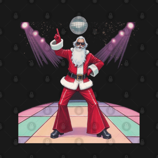 Retro Disco Christmas 1979 – Funky Santa Dancing Under Disco Ball ...