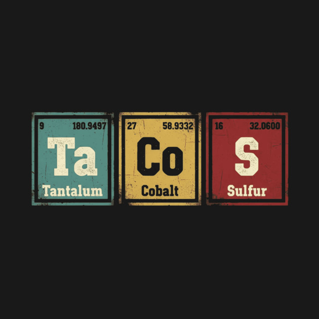 Chemistry Tacos Elements Periodic Table Pun Nerd Humor Food Science ...