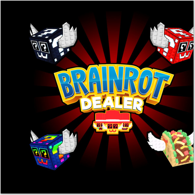 Funny Brainrot Dealer Lucky Blocks Steal a Brainrot for Boys Kids Teens ...
