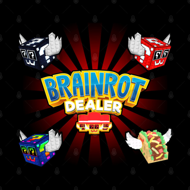 Funny Brainrot Dealer Lucky Blocks Steal a Brainrot for Boys Kids Teens ...