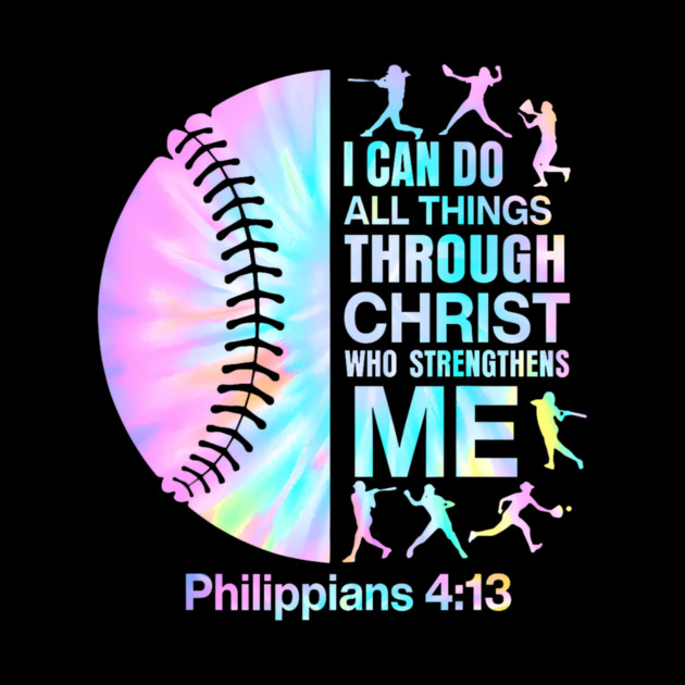 Christian I Can Do All Things Through Jesus Baseball - Christian Faith ...