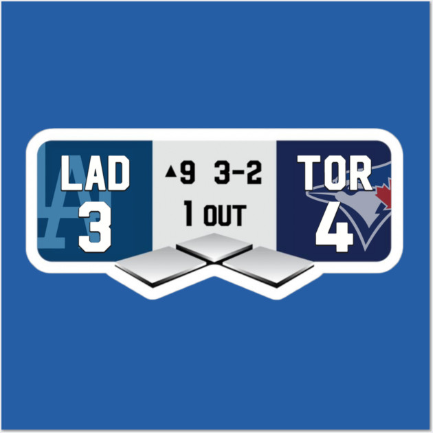 Dodgers vs Blue Jays World-Series-Scoreboard, Dodgers WIN, Top of the ...