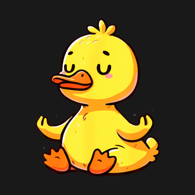 Meditation Duck Yoga Pose Relaxing Animal - Meditation Duck - T-Shirt ...