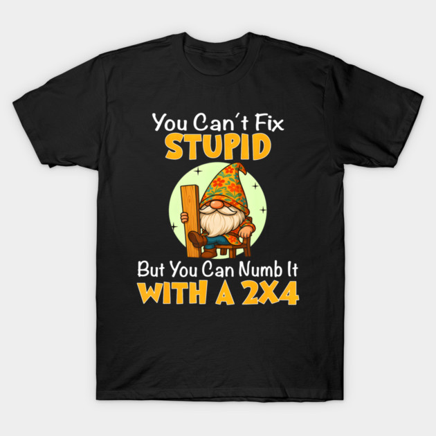 You Can't Fix Stupid But You Can Numb It With A 2x4 - Funny Saying - T ...