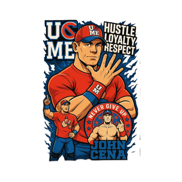 John Cena Bootleg Tribute – Retro Comic-Style Fighter Fan Art Tee ...