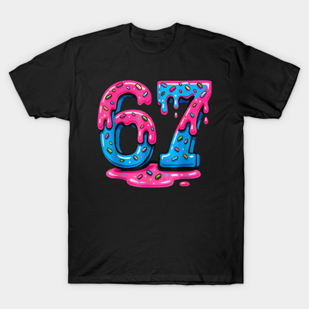 Funny 67 Six Seven Meme Ice Cream Drip 6 7 Gen Alpha Slang - Funny 67 ...