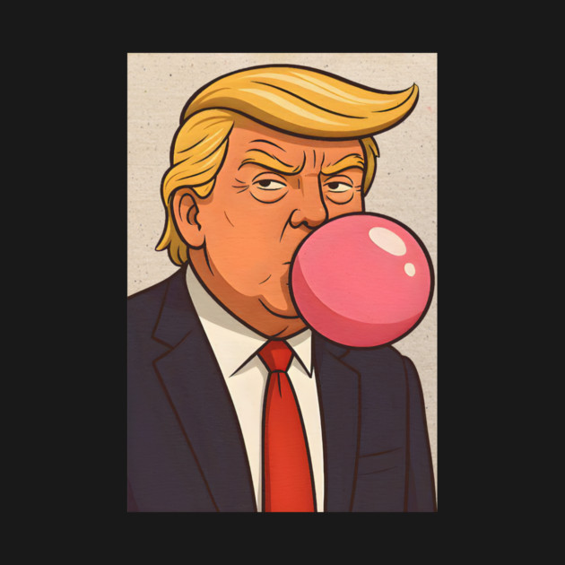 Trump Blowing Bubble Bubba Gum - Funny Trump - T-Shirt | TeePublic