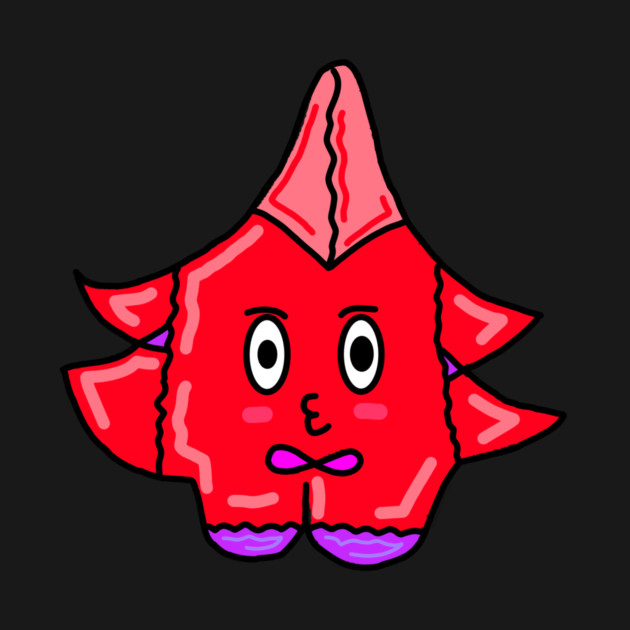 Cute Red Spiky Blob Creature 🌟💗 | Kawaii Monster Art - Cute Animals - T ...