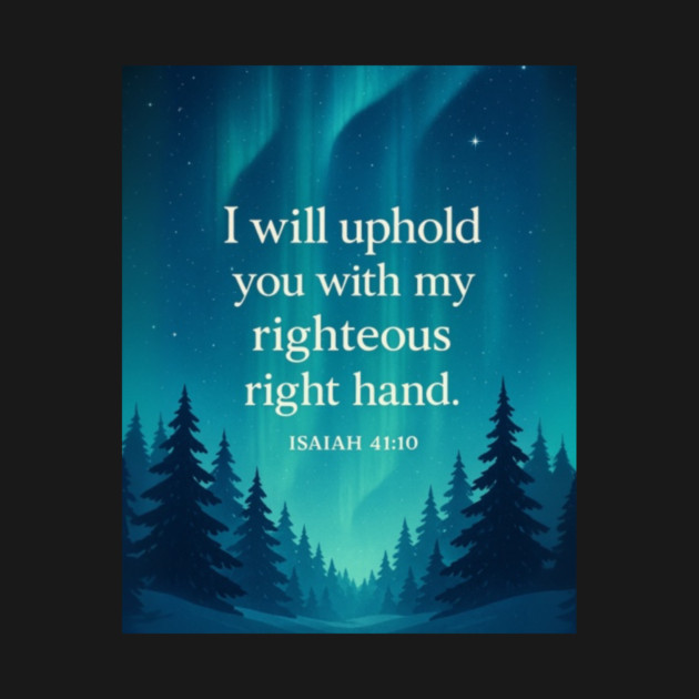 Isaiah 41:10 Northern Lights Bible Verse – Christian Encouragement Art ...