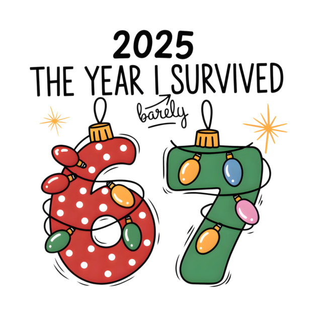 2025 I Barely Survived 67 Six Seven Meme Christmas - 67 - Tapestry ...