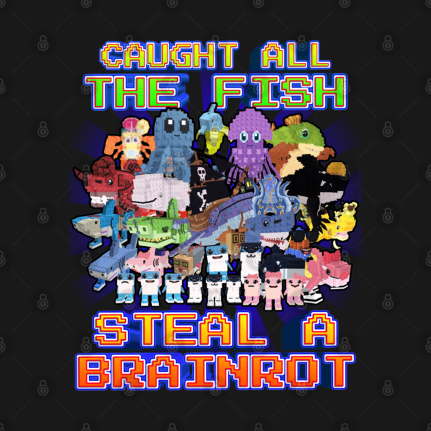 Caught All The Fish Funny Steal a Brainrot Fishing Event for Boys Kids ...