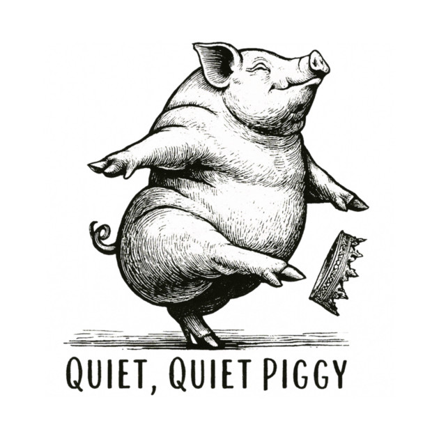 Quiet Piggy - Quiet Piggy - T-Shirt | TeePublic