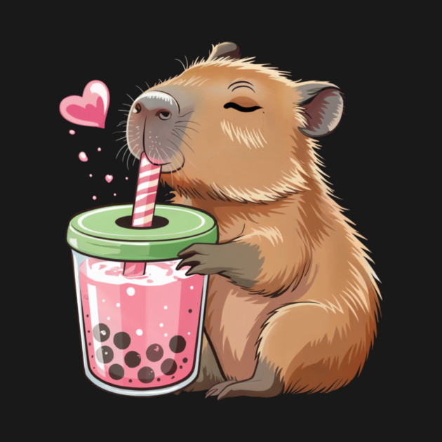 Capybara Drink Bubble Boba Tea Kawaii Capybara Girls Kids - Cute ...