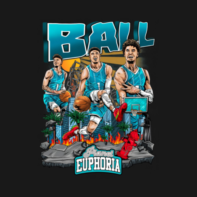 Lamelo Ball Charlotte Collage - Lamelo Ball - T-Shirt | TeePublic