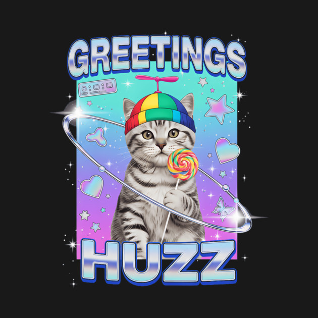 Cat Meme Greetings Huzz Cat Brainrot Gen Alpha Slang - Greetings Huzz ...