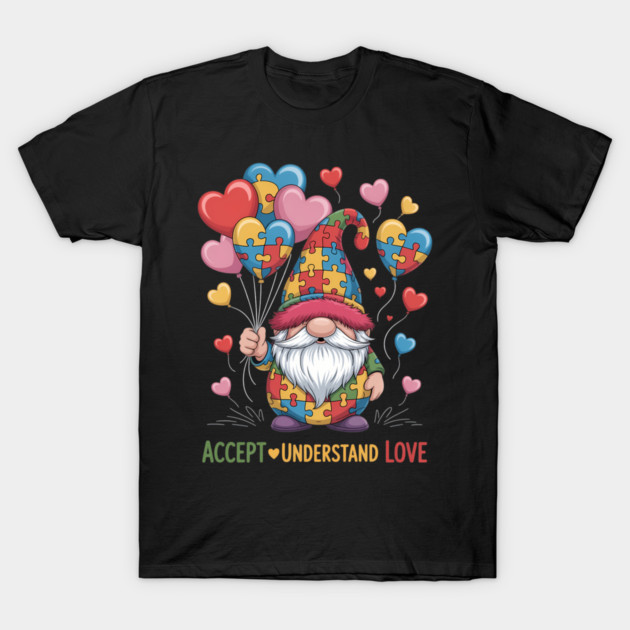Accept Understand Love Puzzle Autism Heart Gnome Valentine - Accept ...