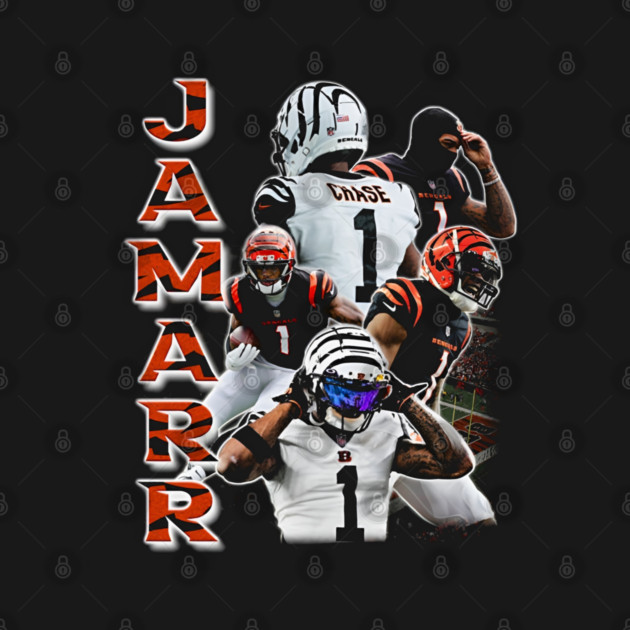 Ja'marr Chase Vintage Collage - Jamarr Chase - T-Shirt | TeePublic