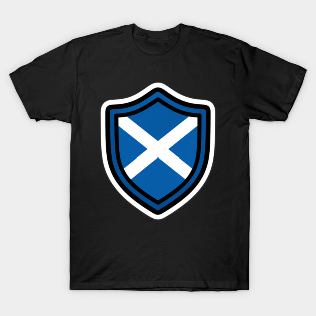 Scotland Flag Shield Saltire Badge Scottish Heritage - Scotland - T ...