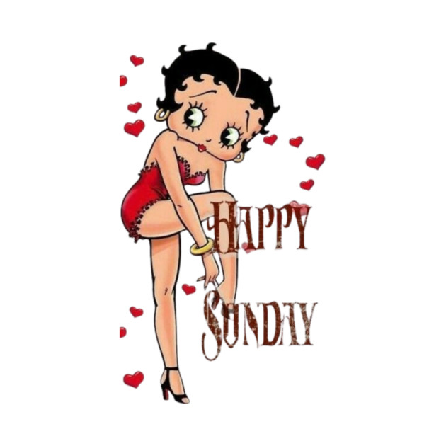 Happy Sunday Betty Boop Design - Betty Boop - T-Shirt | TeePublic