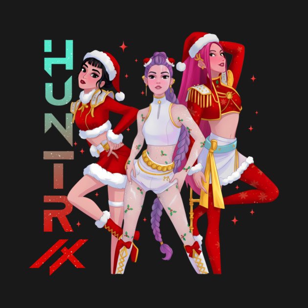 Huntrix Christmas Pose Kpop Demon Hunters Merry Christmas Kpop Girl ...