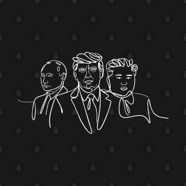 World Leaders Continuous Line Art - Politics - T-Shirt | TeePublic