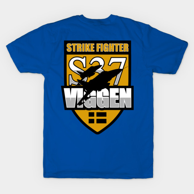 Viggen Fighter Jet (Front & Back Logo) - Svenska Flygvapnet Sk37 Viggen ...