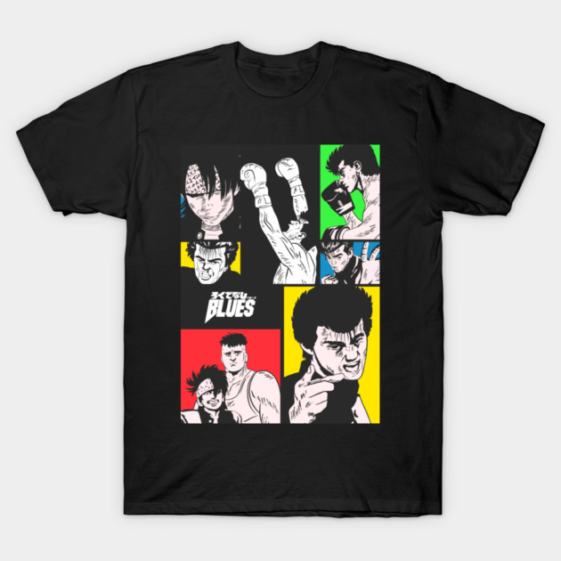 rokudenashi blues manga collage - Anime And Manga - T-Shirt | TeePublic