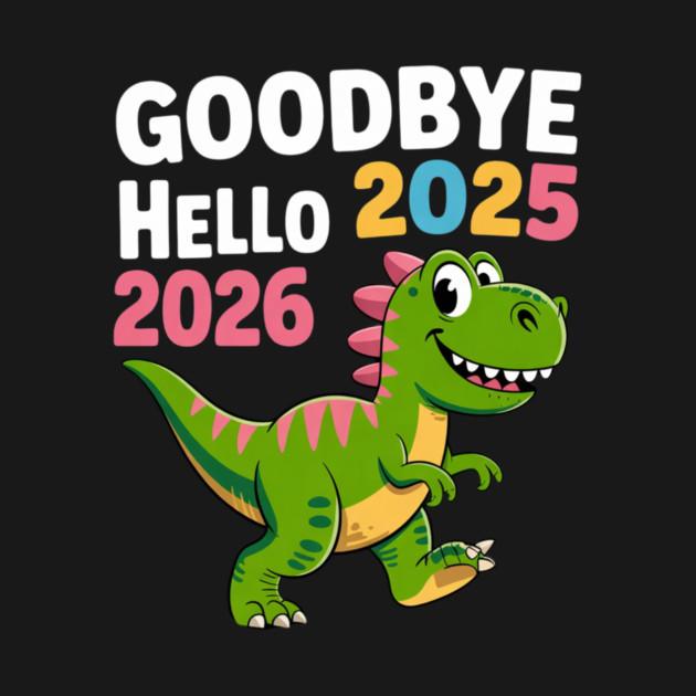 Goodbye 2025 Hello 2026 T Rex Happy New Year 2026 - Goodbye 2025 Hello ...