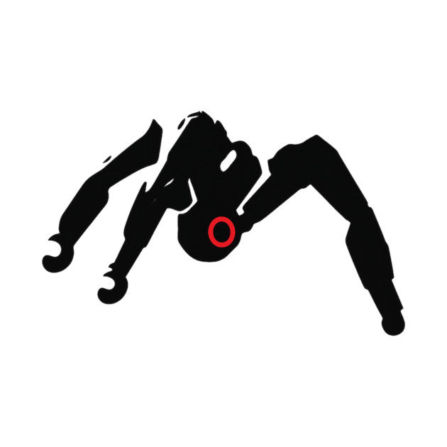 Minimalist Mecha Robot Icon – Cyberpunk Spider Bot Silhouette - Mecha ...