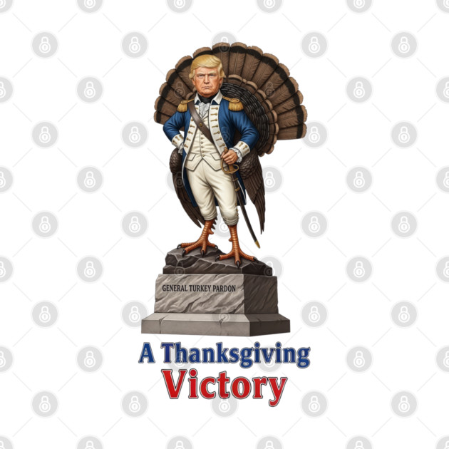 Funny Thanksgiving Turkey General Victory Parody Illustration - Trump ...