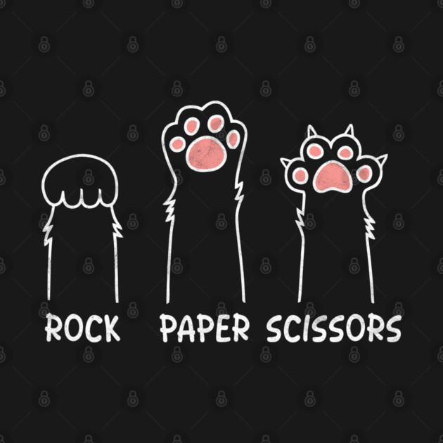 Rock Paper Scissors Cat Paws Funny Pet Owner - Cat Rock Paper Scissors ...