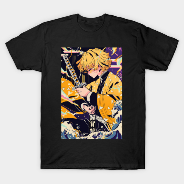 Zenitsu Breathing Form Chad Stance - Demon Slayer - T-Shirt | TeePublic