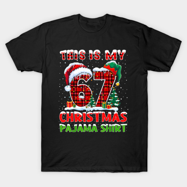 Funny 67 Christmas Pajamas Six Seven Meme Brainrot - Christmas Pajama ...