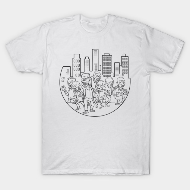 Zombie Apocalypse City Scene - Zombie - T-Shirt | TeePublic