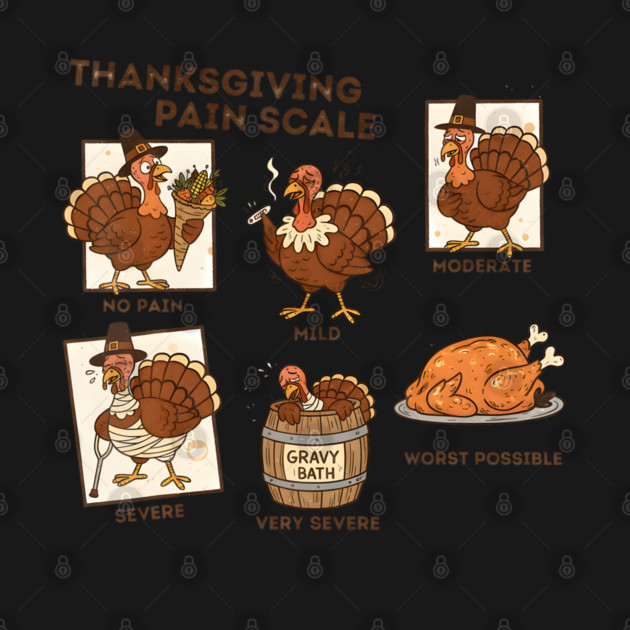Thanksgiving Pain Scale Turkey Nurse Medical Humor - Funny Nurse Humor ...