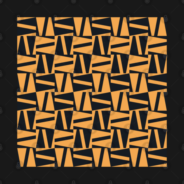 Triangles - Orange and Black - Geometric Art - Geometric Pattern ...