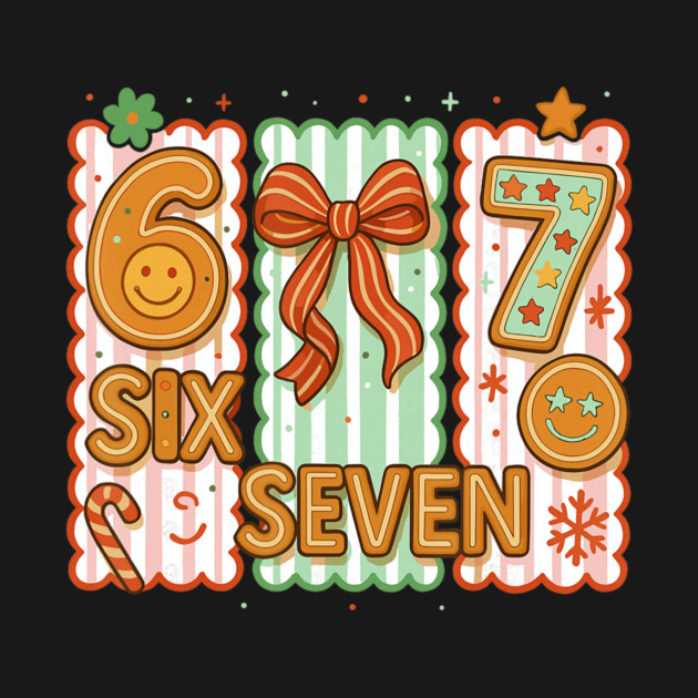 Ginger Six Seven Meme Christmas Holiday Cat Design For Girls And Kids ...