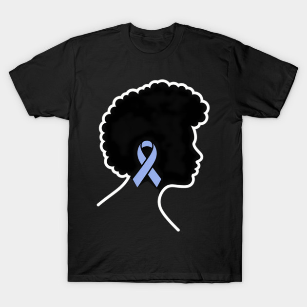 African Afro Woman Stomach Cancer Awareness Ribbon - African Afro Woman ...