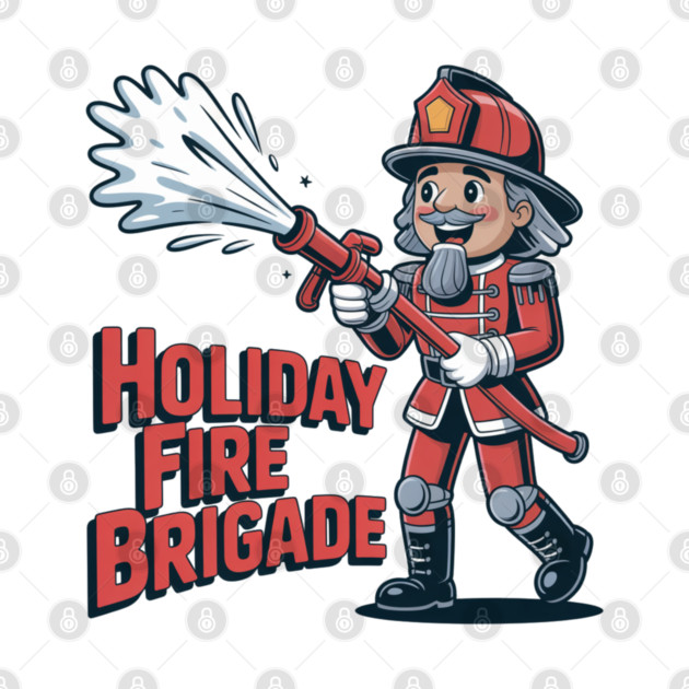 Holiday Fire Brigade Nutcracker Firefighter – Festive Christmas Fireman ...