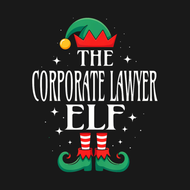 Corporate Lawyer Elf Job Title Funny Christmas Matching - Corporate ...
