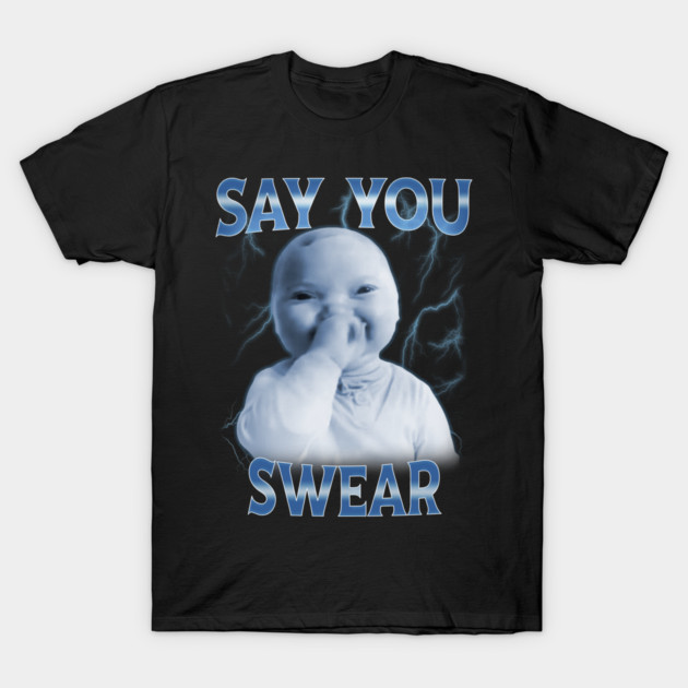 Say You Swear Ai Niche Baby Holding Laugh Genz Meme - Niche Baby - T ...
