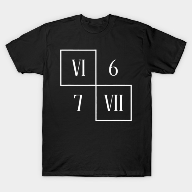 Vi Vii 6 7 Ro Numerals Math Six Seven - Funny Roman Numerals - T-Shirt ...