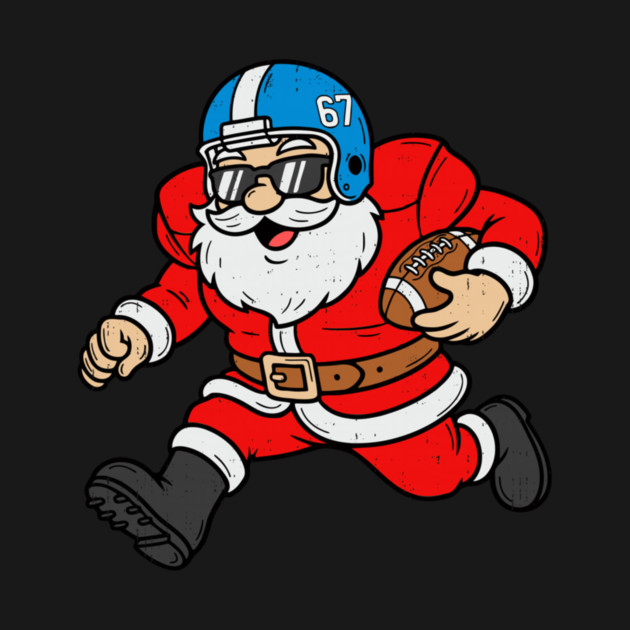 67 Football Santa Six Seven Meme Christmas Sport Men Boy Kid ...