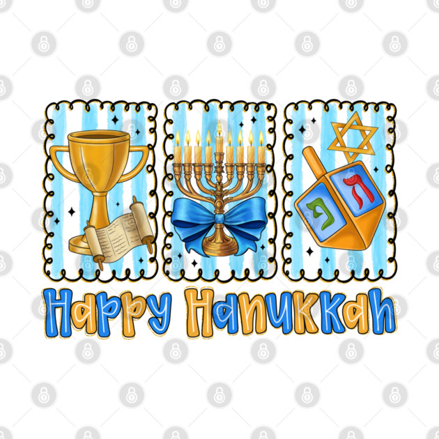 Happy Hanukkah Collage - Hanukkah - T-Shirt | TeePublic