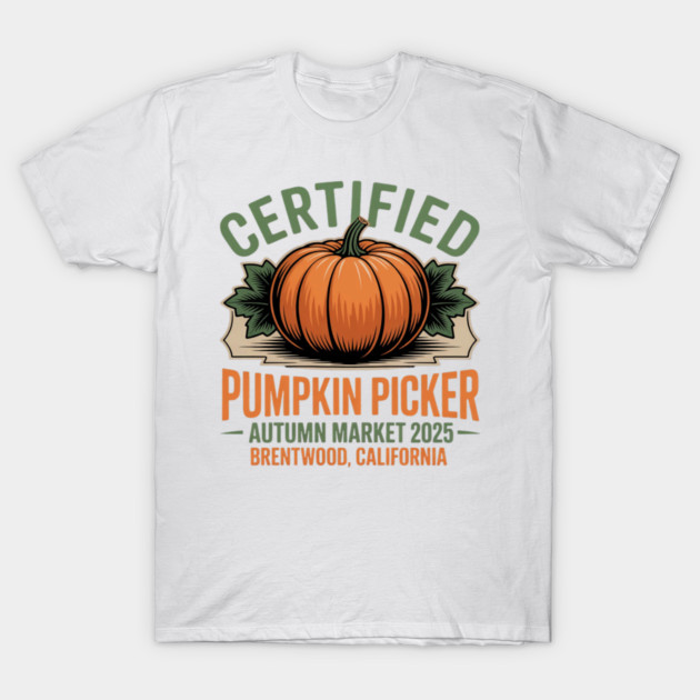Kids Certified Pumpkin Picker – Fall Kids - Halloween - T-Shirt | TeePublic