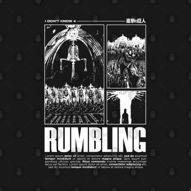 Attack On Titan Rumbling Art - Attack Titan Rumbling - T-Shirt | TeePublic