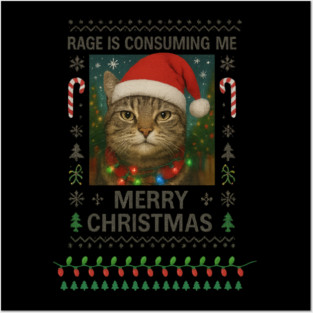 Rage Consumes Me Frog Ugly Christmas Posters and Art Prints for Sale ...