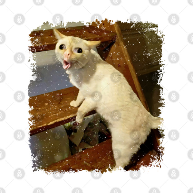 Funny Coughing Cat Meme - Coughing Cat Meme - T-Shirt | TeePublic