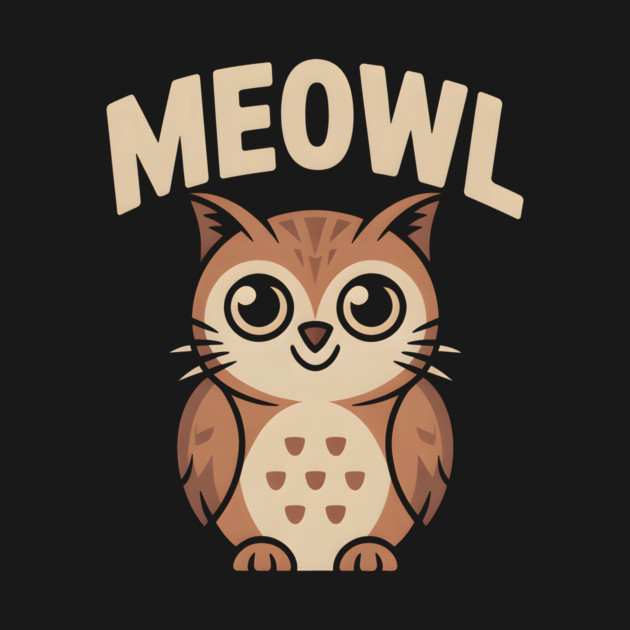 Meowl Cat Owl Hybrid Meme Funny Brain Rot Gen Alpha Trendy - Cat Owl ...